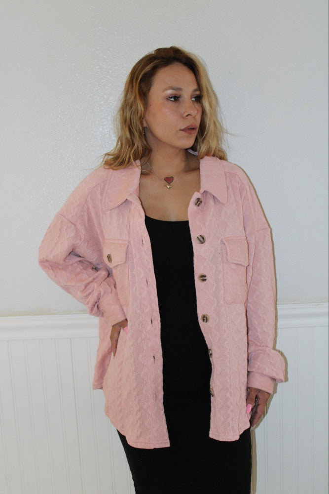 Peachy Shacket | Pink Honey Boutique